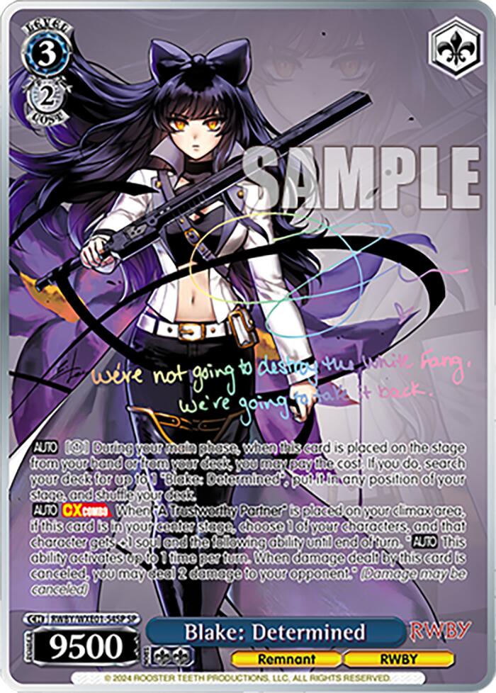 Blake: Determined (SP) - RWBY Premium Booster - Weiss Schwarz