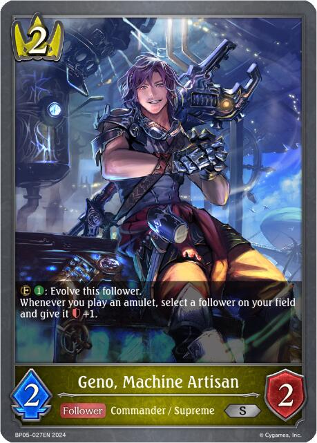 Geno, Machine Artisan - BP05: Omens Eternal - Shadowverse: Evolve