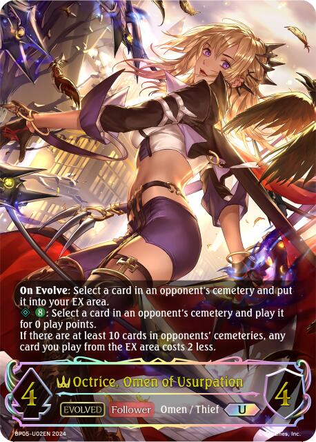 Octrice, Omen of Usurpation (U) - BP05: Omens Eternal - Shadowverse: Evolve