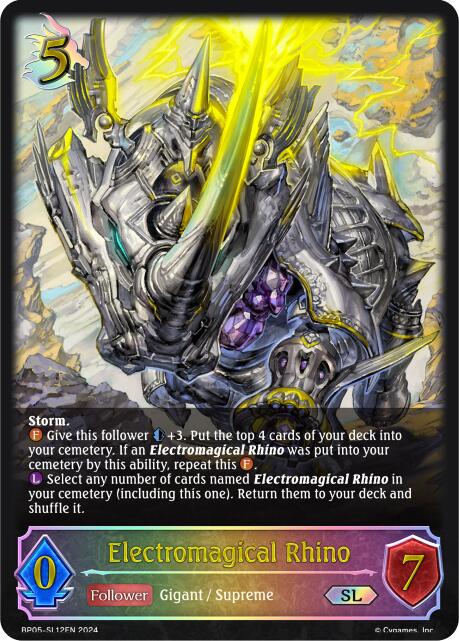 Electromagical Rhino (SL) - BP05: Omens Eternal - Shadowverse: Evolve
