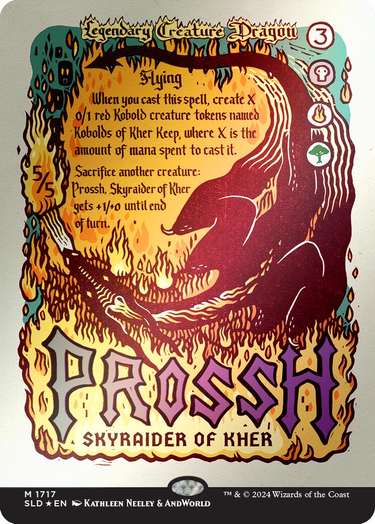 Prossh, Skyraider of Kher (Rainbow Foil) - Secret Lair Drop Series ...
