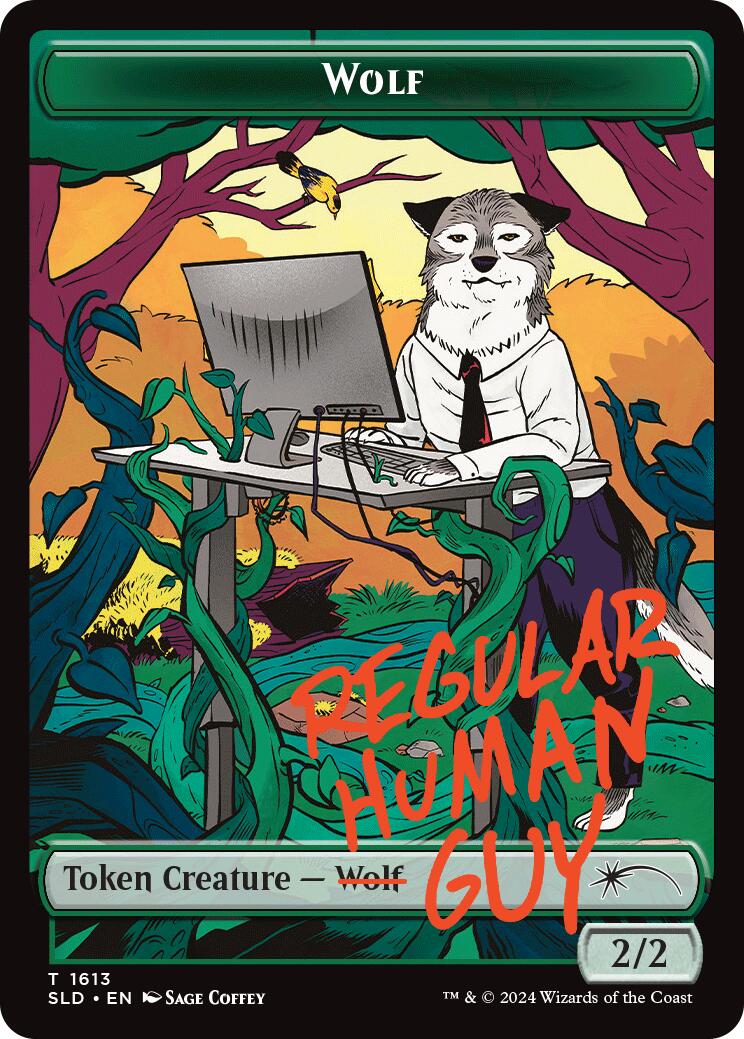Wolf Token - Secret Lair Drop Series - Magic: The Gathering