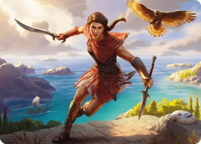 Kassandra, Eagle Bearer Art Card - Art Series: Universes Beyond: Assassin's Creed - Magic: The ...