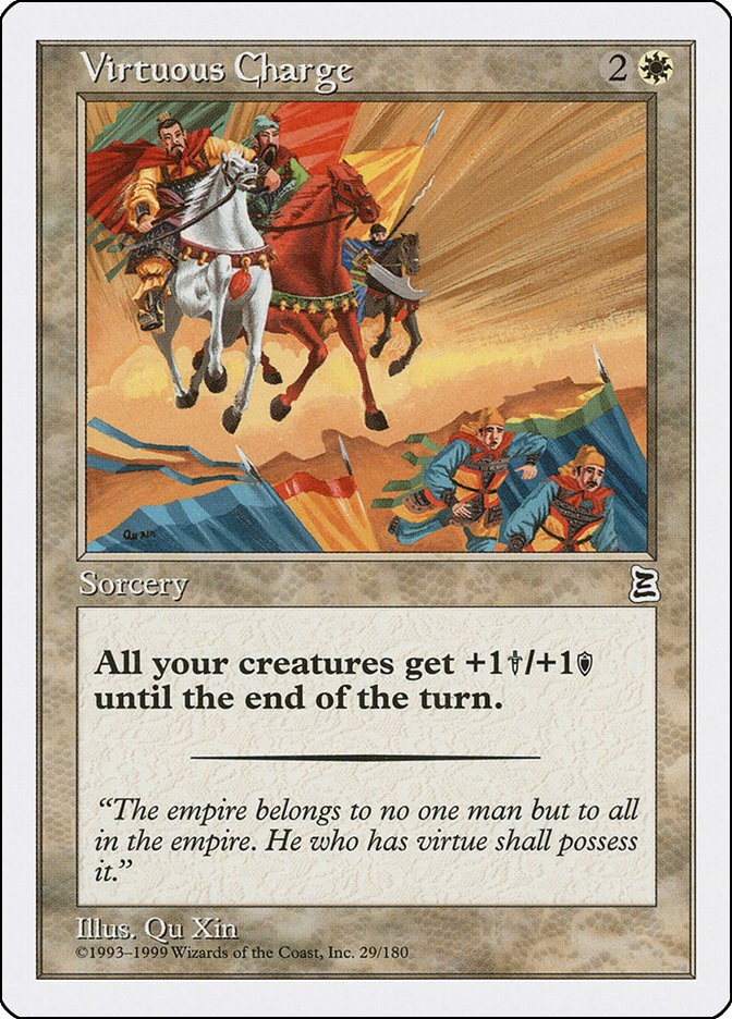 Virtuous Charge - Portal Three Kingdoms - Magic: The Gathering