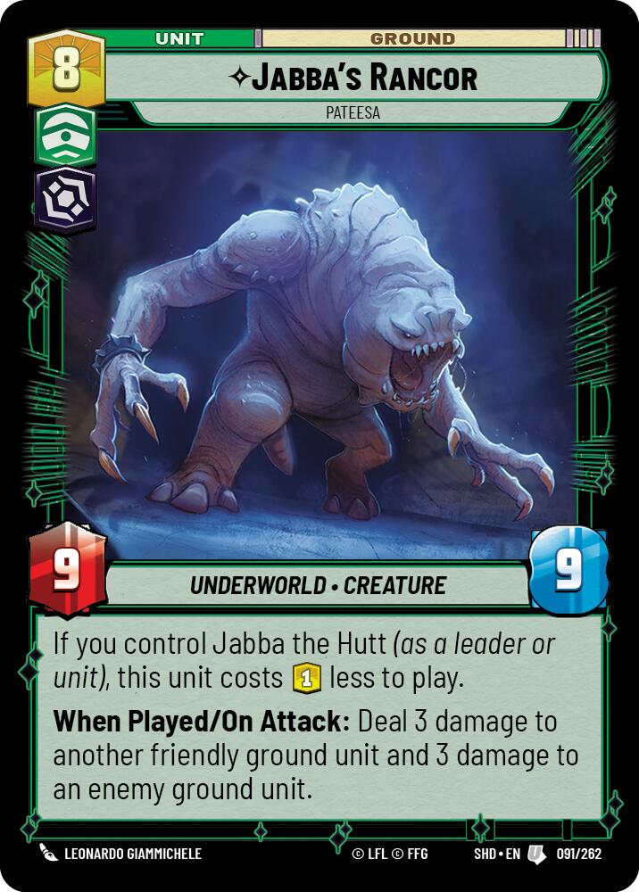 Jabba's Rancor - Pateesa - Shadows of the Galaxy - Star Wars: Unlimited