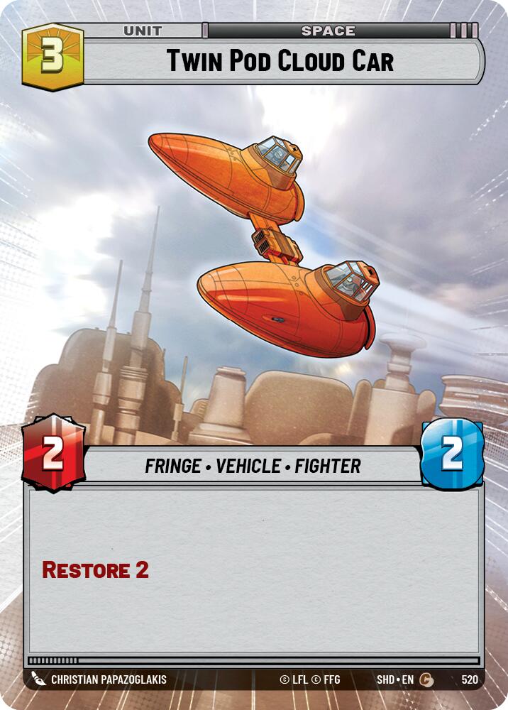 Twin Pod Cloud Car (Hyperspace) - Shadows of the Galaxy - Star Wars ...
