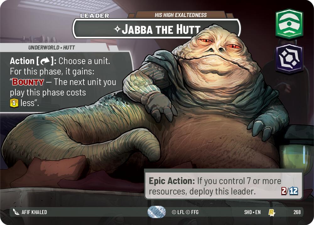 Jabba the Hutt - His High Exaltedness (Showcase) - Shadows of the Galaxy - Star Wars: Unlimited