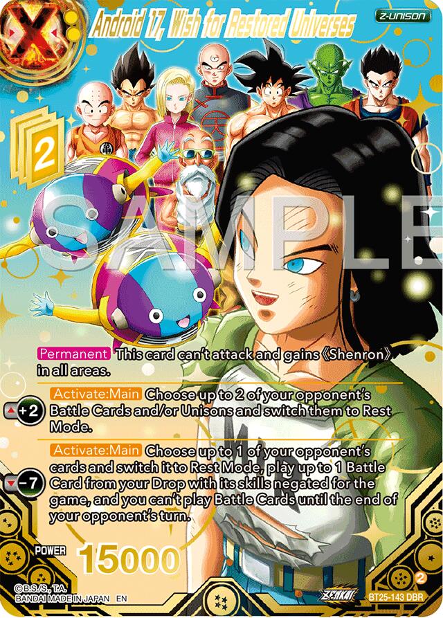 Android 17, Wish for Restored Universes (DBR) - Legend of the Dragon ...