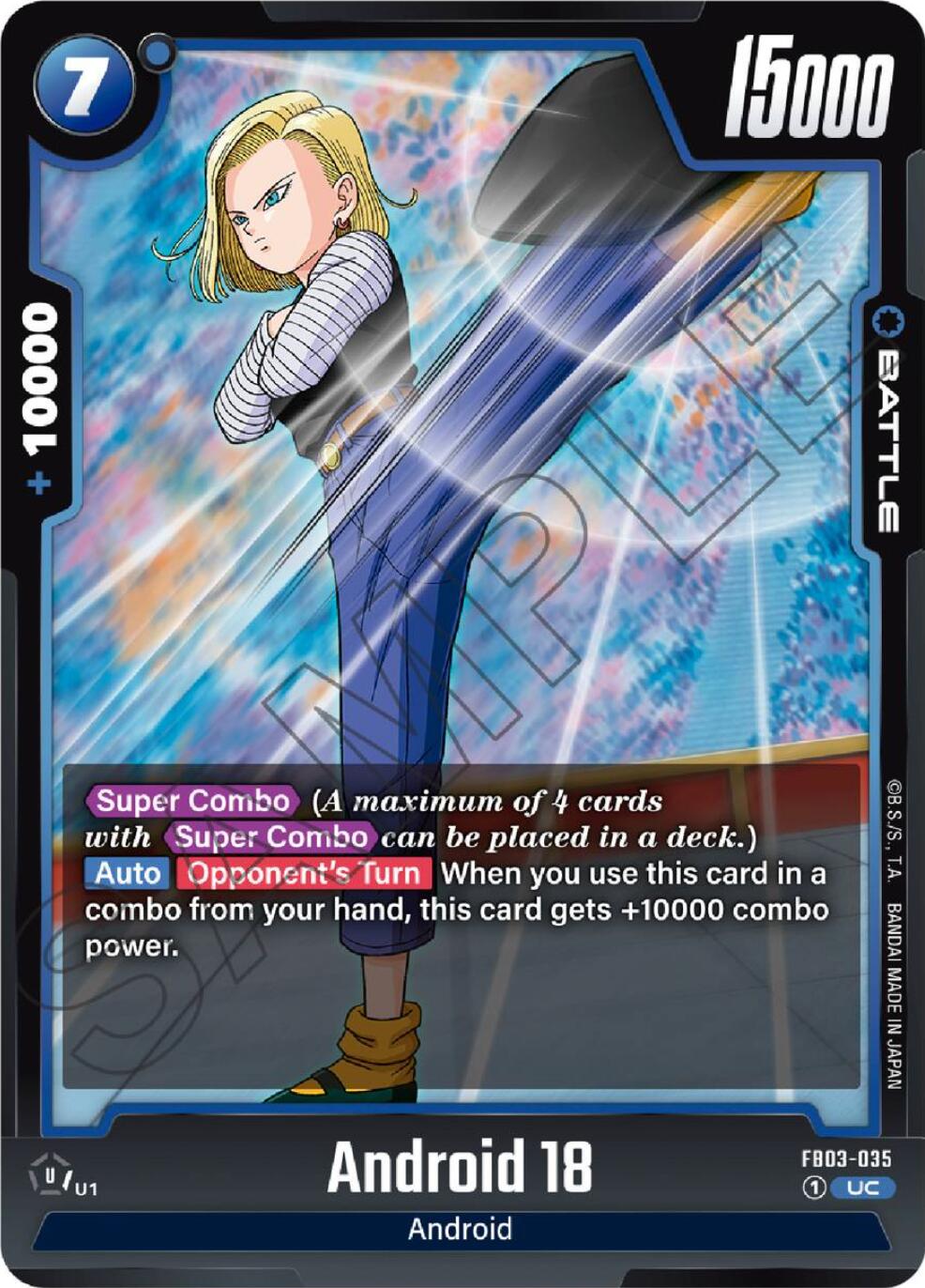 Android 18 - Raging Roar - Dragon Ball Super: Fusion World