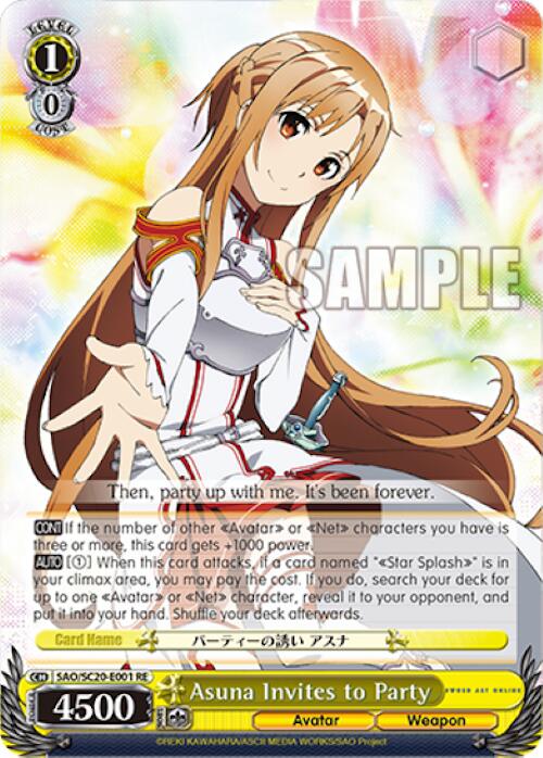 Asuna Invites to Party - Sword Art Online Chronicle Set - Weiss Schwarz