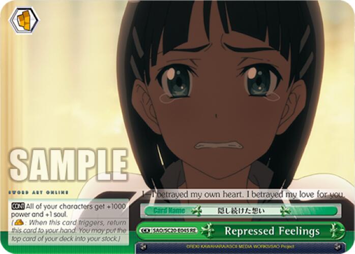 Repressed Feelings - Sword Art Online Chronicle Set - Weiss Schwarz