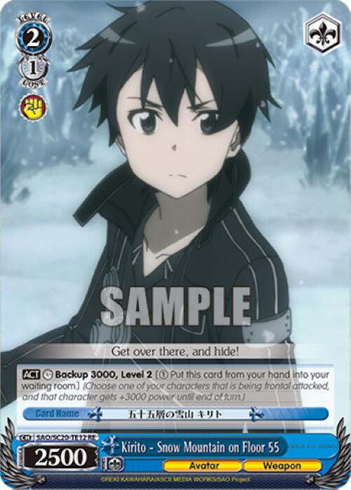 Kirito - Snow Mountain on Floor 55 (TD) - Sword Art Online Chronicle ...