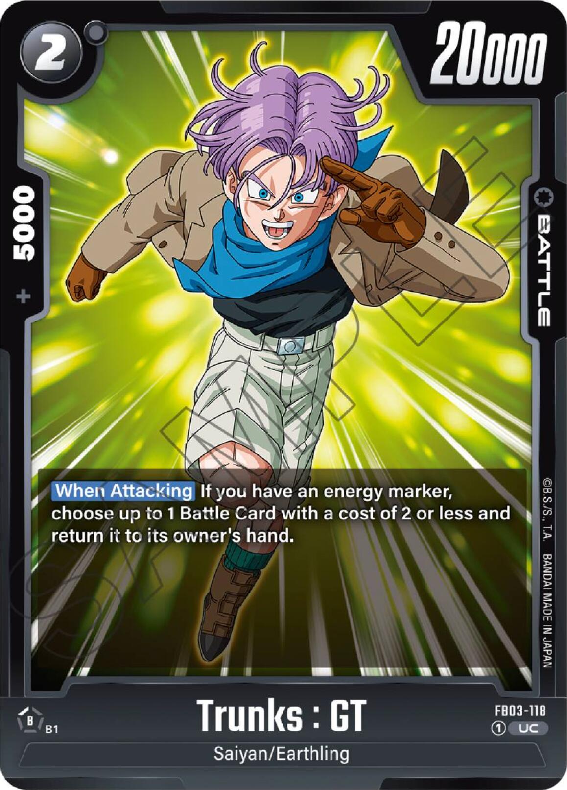 Trunks : GT - FB03-118 - Raging Roar - Dragon Ball Super: Fusion World
