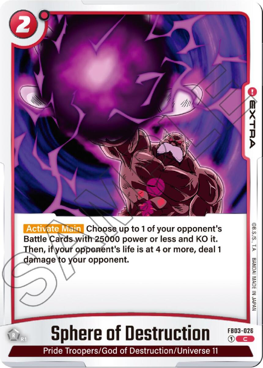Sphere of Destruction - Raging Roar - Dragon Ball Super: Fusion World
