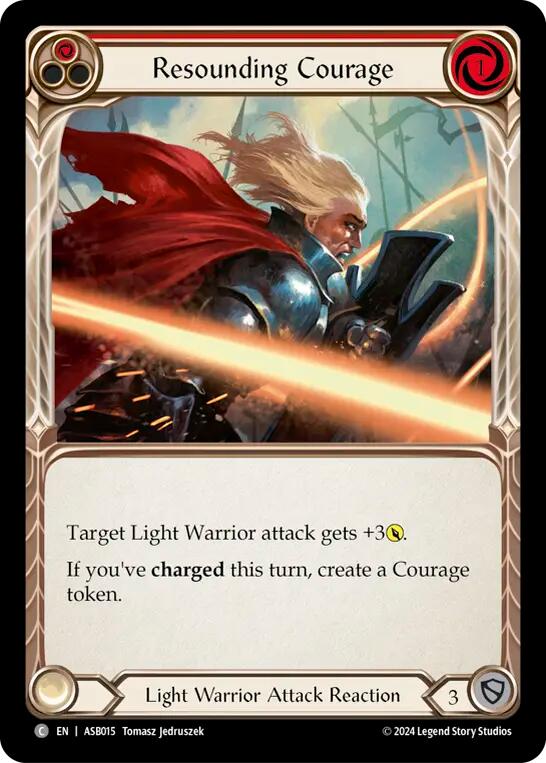 Resounding Courage (Red) - Armory Deck: Boltyn - Flesh and Blood TCG