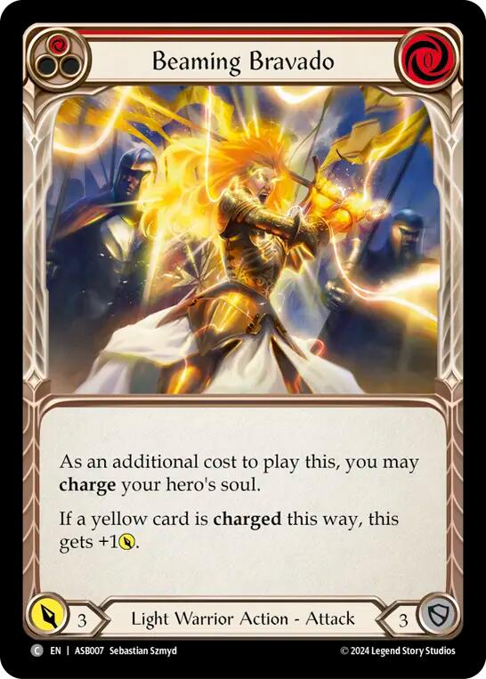 Beaming Bravado (Red) - Armory Deck: Boltyn - Flesh and Blood TCG