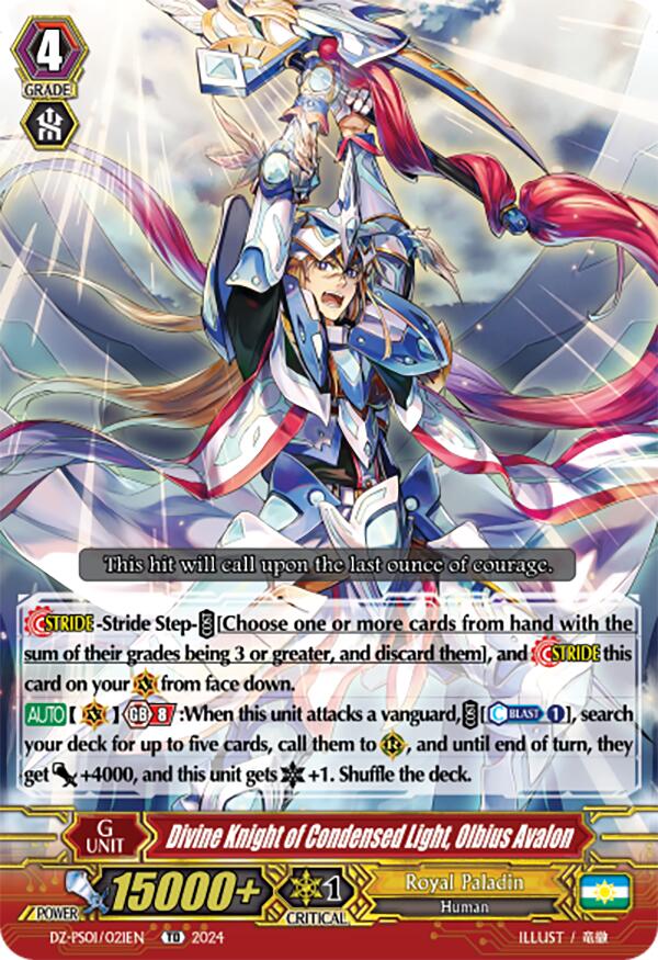 Divine Knight of Condensed Light, Olbius Avalon - DZ-PS01: Premium Deckset “Jewel Knight ...