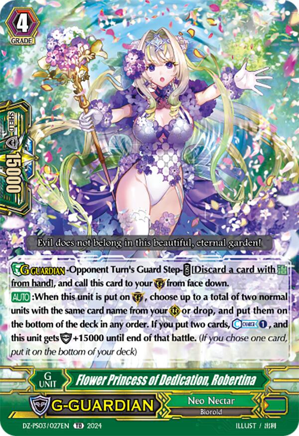 Flower Princess of Dedication, Robertina - DZ-PS03: Premium Deckset “Musketeer” - Cardfight Vanguard