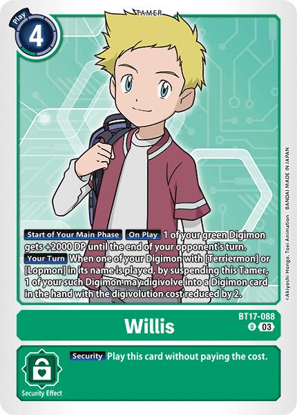 Willis - Secret Crisis - Digimon Card Game