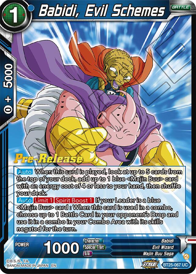 Babidi, Evil Schemes - Legend of the Dragon Balls Pre-Release Cards ...