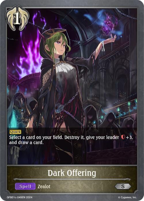 Dark Offering - GFB01: Gloryfinder Bundle 01: Guide to Glory - Shadowverse: Evolve