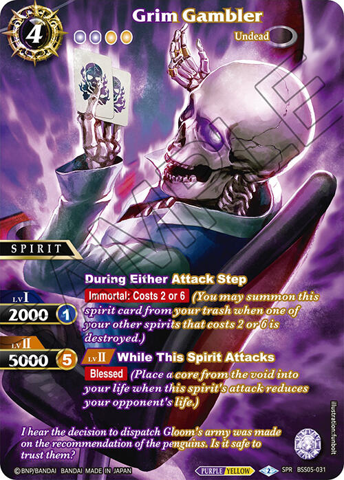 Grim Gambler (SPR) - Strangers in the Sky - Battle Spirits Saga