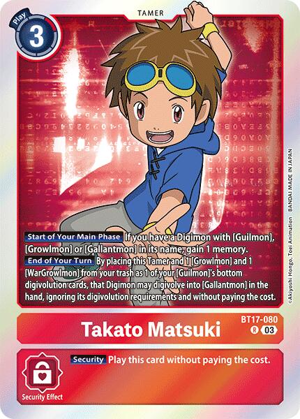 Takato Matsuki - Secret Crisis - Digimon Card Game