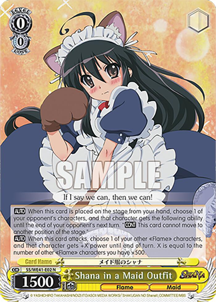 Shana in a Maid Outfit - Shakugan no Shana Premium Booster - Weiss Schwarz