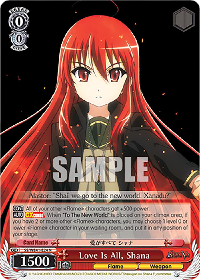 Love Is All, Shana - Shakugan no Shana Premium Booster - Weiss Schwarz