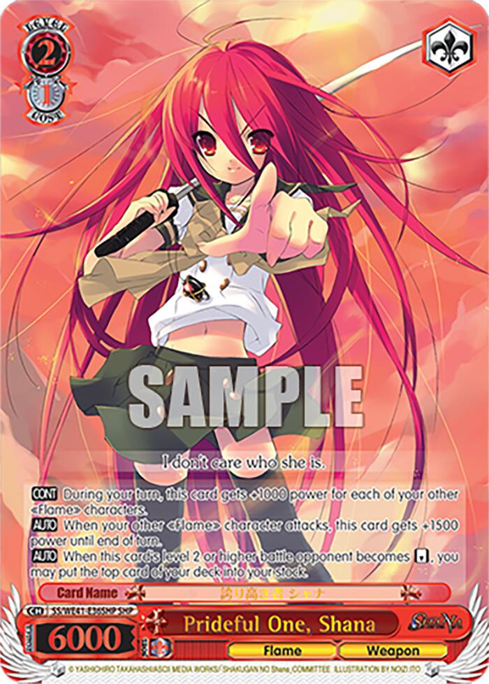 Prideful One, Shana (SHP) - Shakugan no Shana Premium Booster - Weiss ...