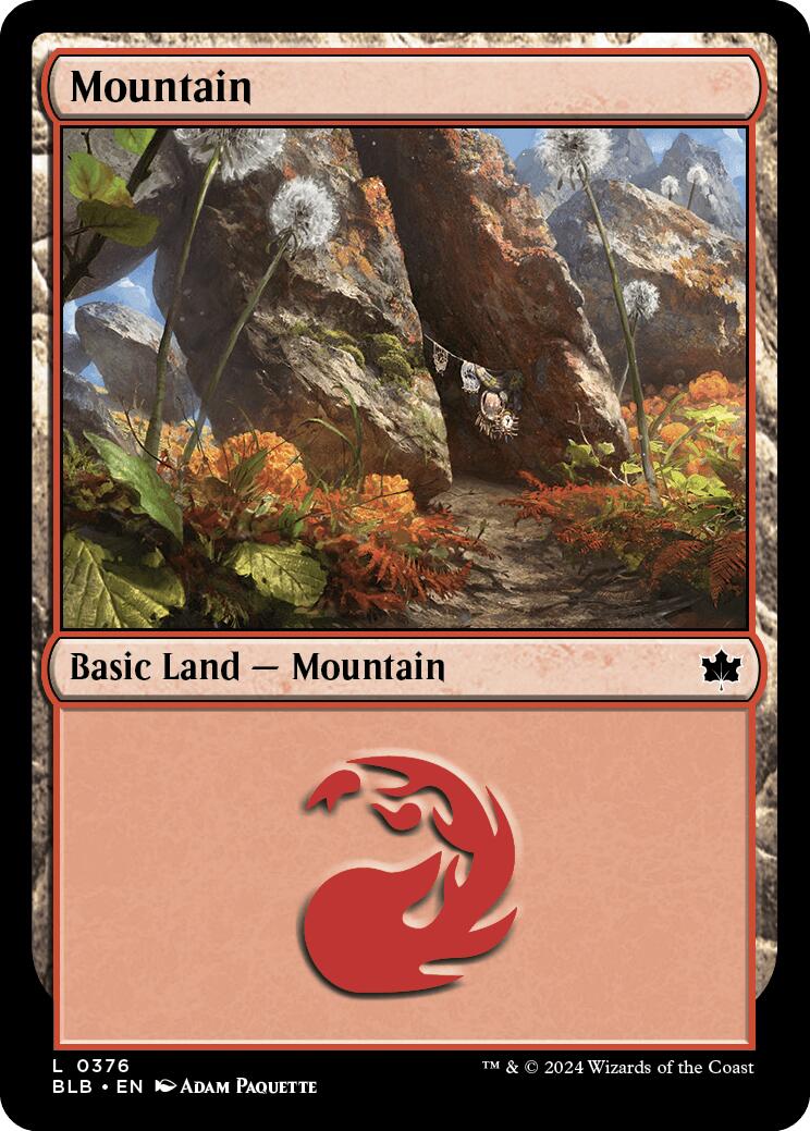 Mountain (0376) - Bloomburrow - Magic: The Gathering