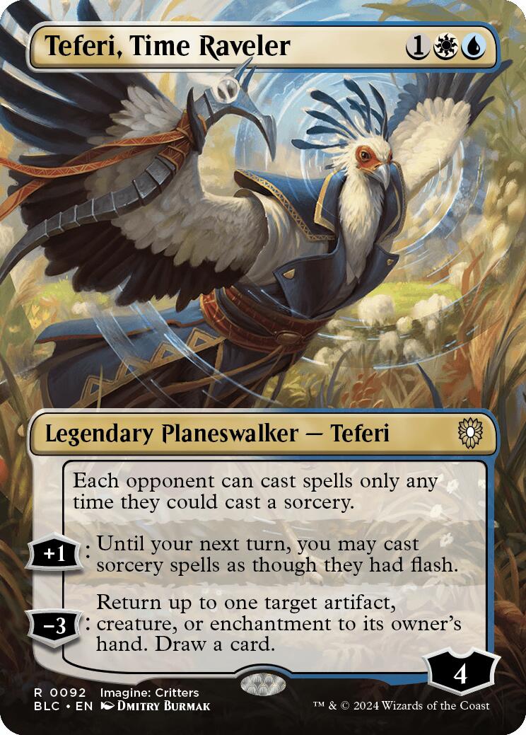 Teferi, Time Raveler (Borderless) - Commander: Bloomburrow - Magic: The ...