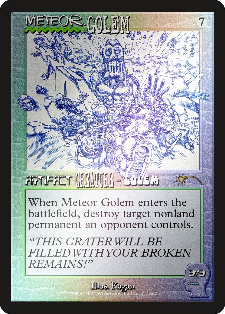 Meteor Golem (1660) (Rainbow Foil) - Secret Lair Drop Series - Magic ...