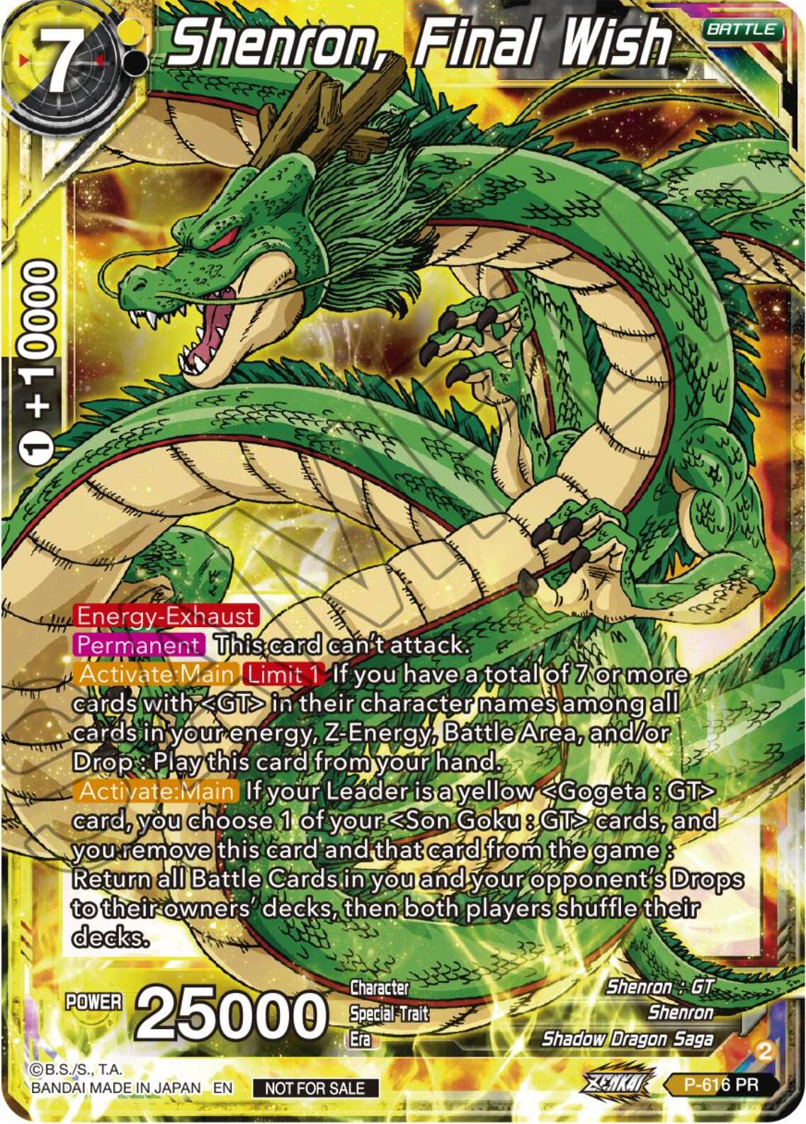 Shenron, Final Wish (Zenkai Series Tournament Pack Vol.8) - Tournament ...