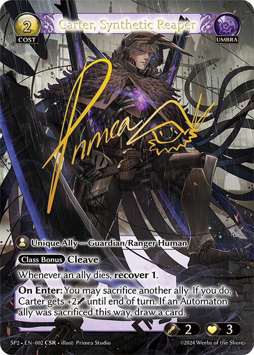 Carter, Synthetic Reaper (CSR) - Supporter Pack 2 - Grand Archive TCG