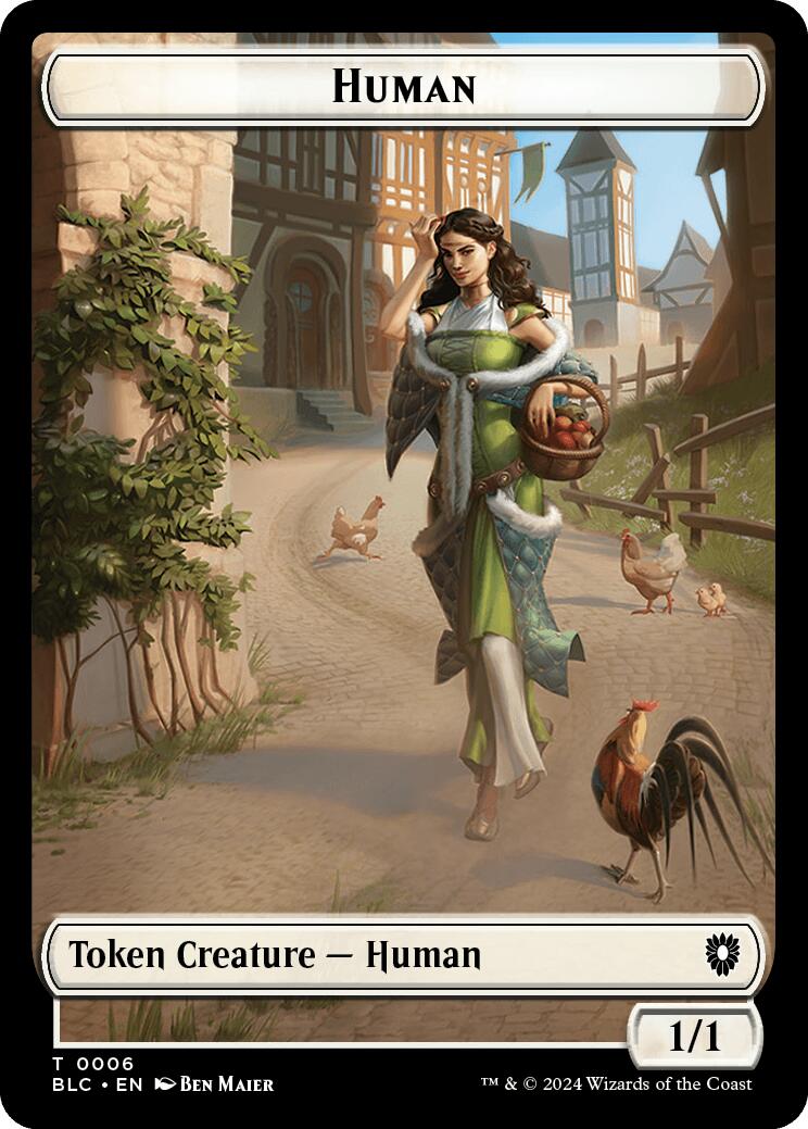 Human // Soldier Double-Sided Token - Commander: Bloomburrow - Magic: The Gathering