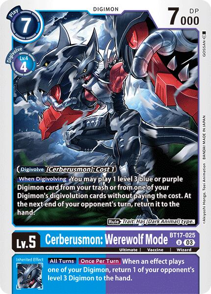 Cerberusmon: Werewolf Mode - Secret Crisis - Digimon Card Game