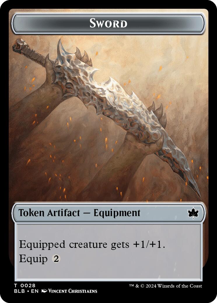 Sword Token - Bloomburrow - Magic: The Gathering
