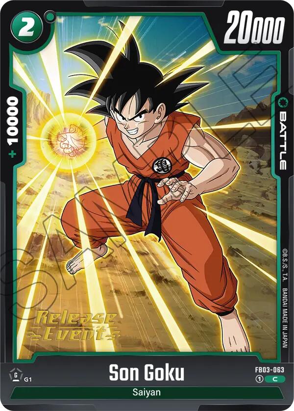 Son Goku - FB03-063 - Raging Roar Release Event Cards - Dragon Ball ...