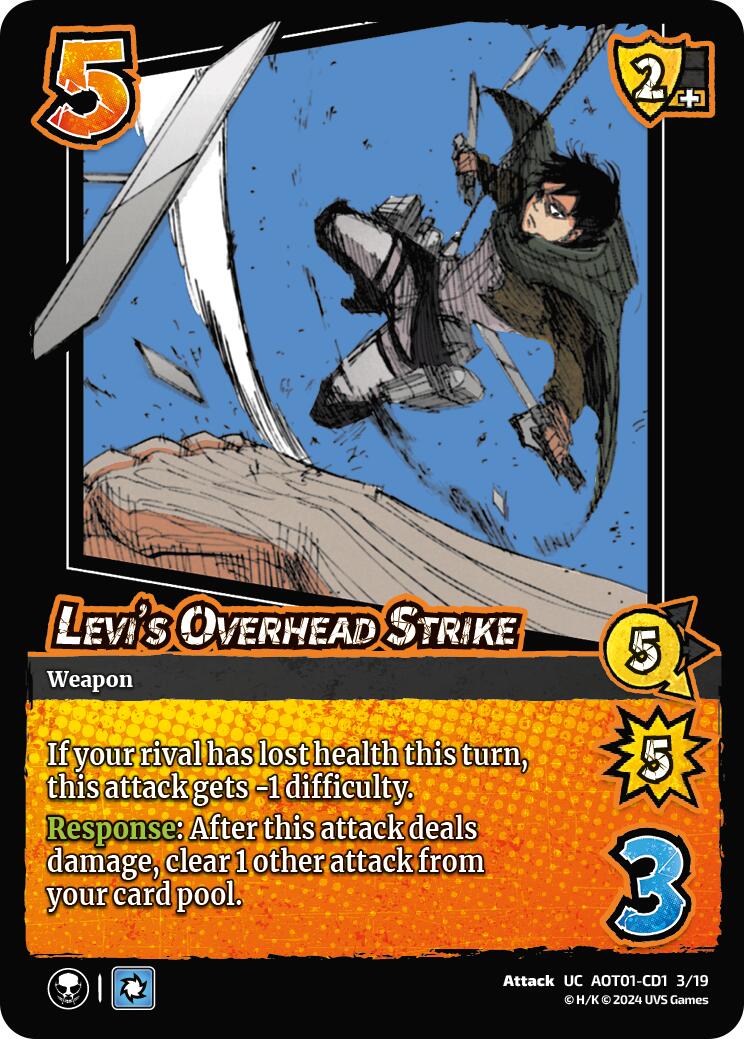 Levi's Overhead Strike (CD1) - Attack on Titan: Battle for Humanity ...