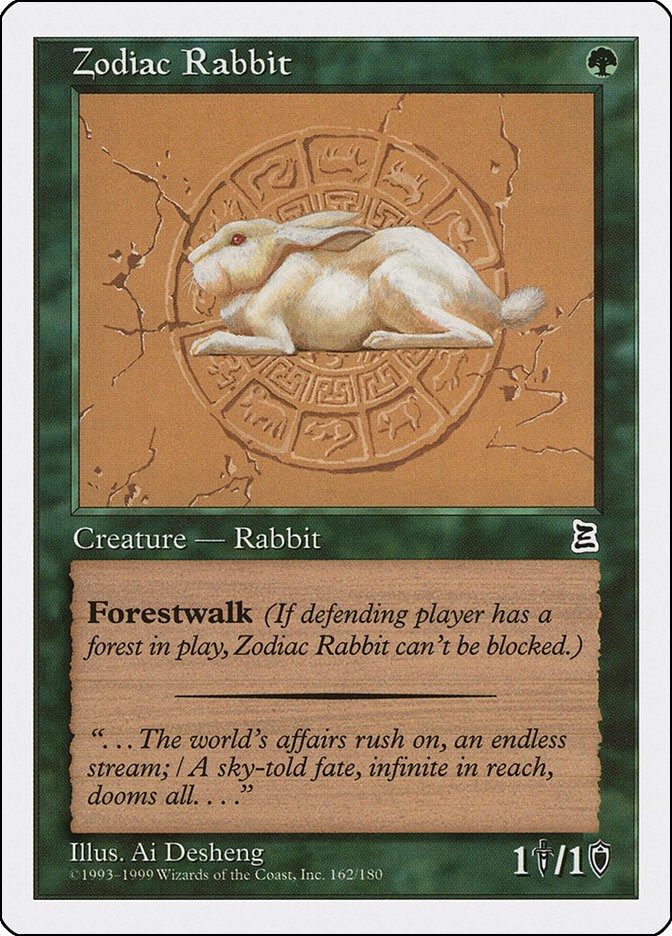 Zodiac Rabbit - Portal Three Kingdoms - Magic: The Gathering