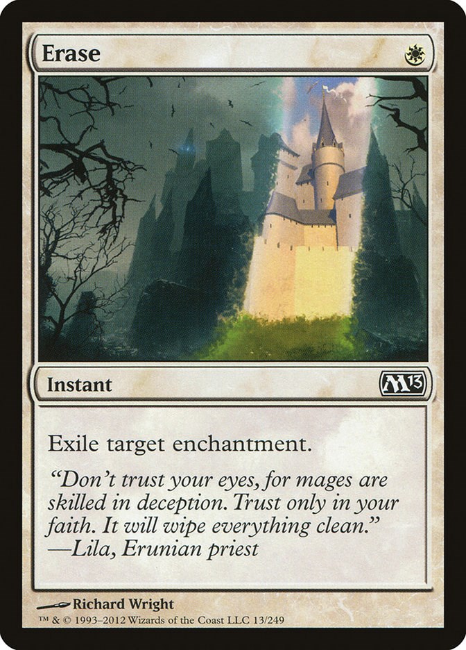 Erase - Magic 2013 (M13) - Magic: The Gathering