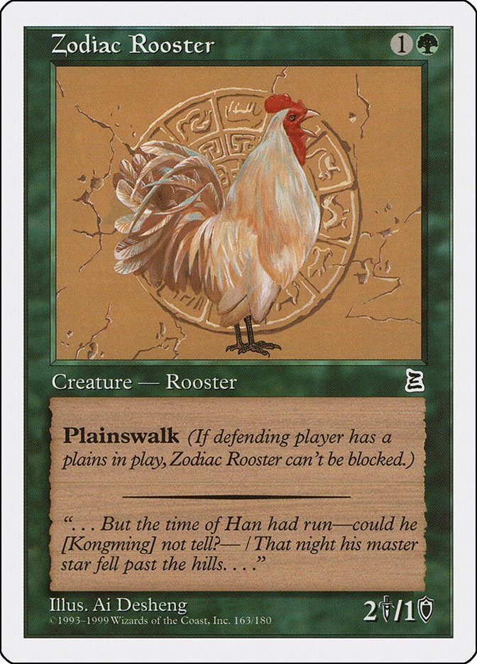 Zodiac Rooster - Portal Three Kingdoms - Magic: The Gathering