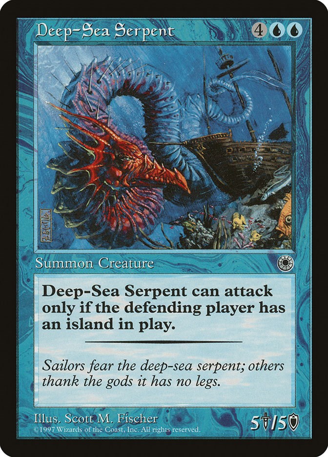 Deep-Sea Serpent - Portal - Magic: The Gathering