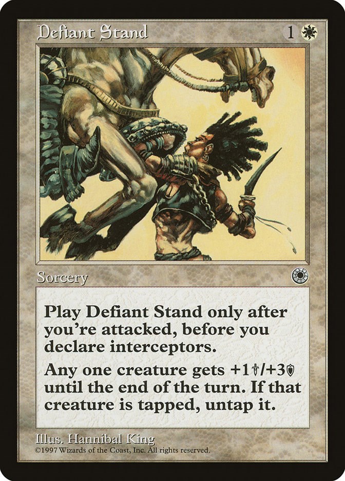 Defiant Stand - Portal - Magic: The Gathering