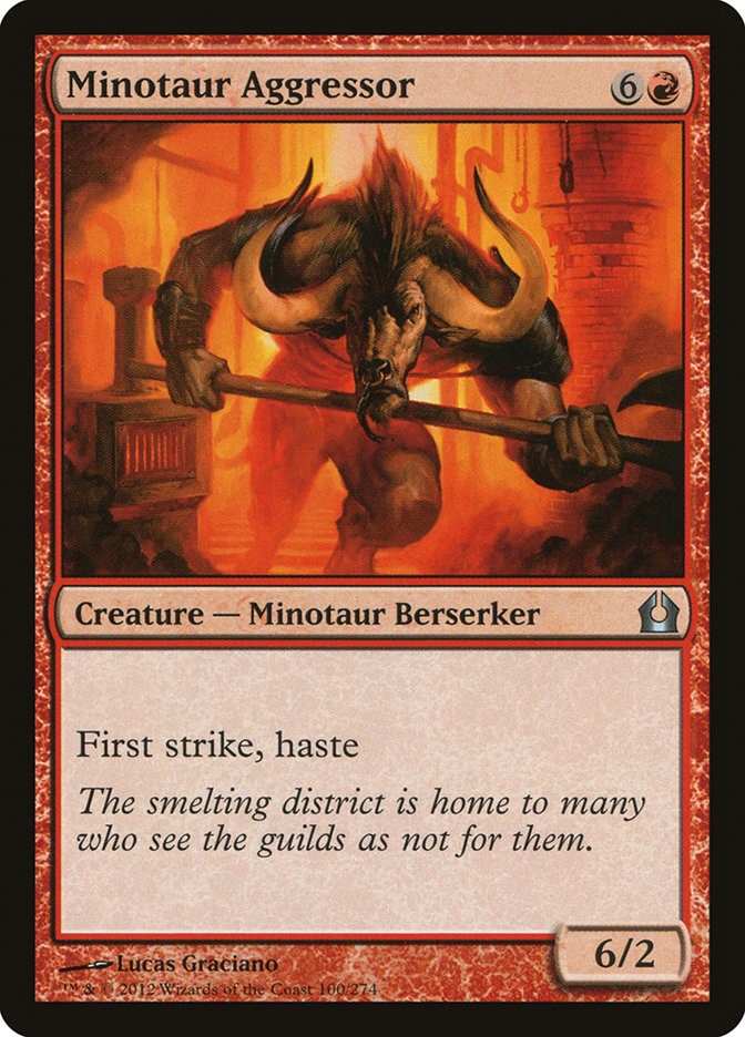 Minotaur Aggressor - Return to Ravnica - Magic: The Gathering