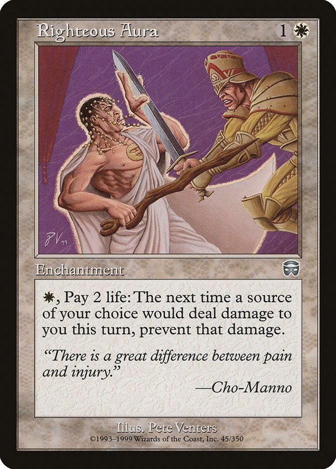 Righteous Aura - Mercadian Masques - Magic: The Gathering