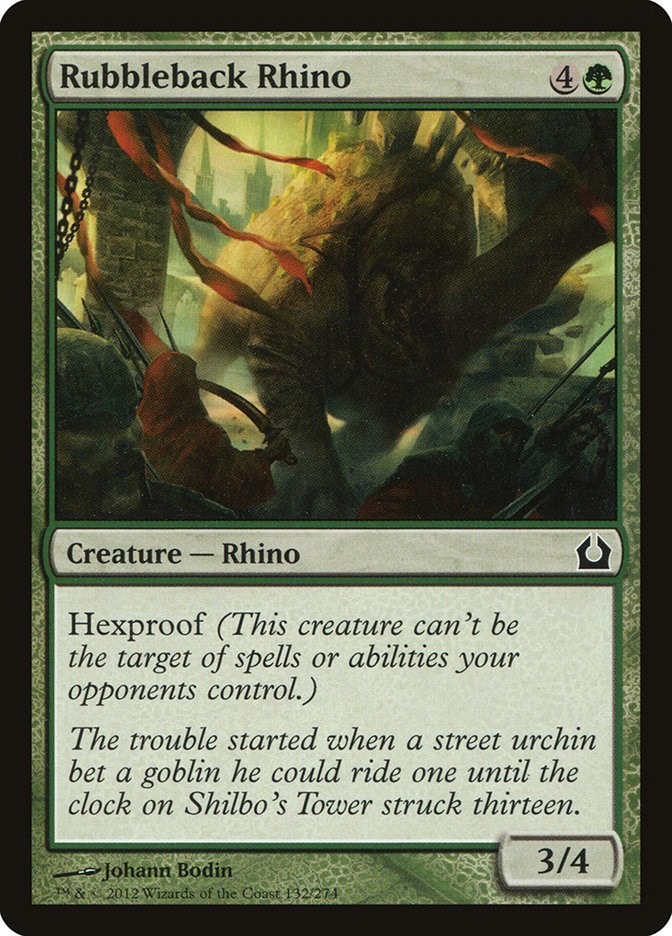 Rubbleback Rhino - Return to Ravnica - Magic: The Gathering