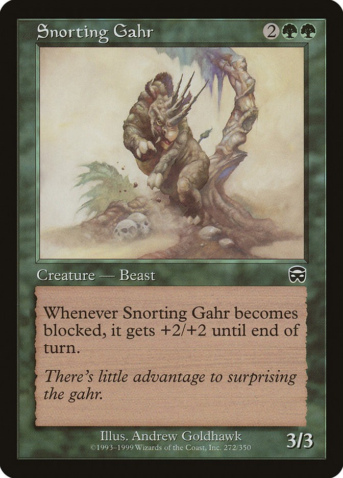 Snorting Gahr - Mercadian Masques - Magic: The Gathering