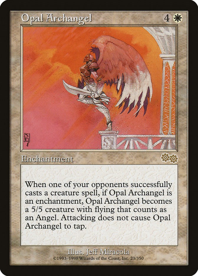 Opal Archangel - Urza's Saga - Magic: The Gathering